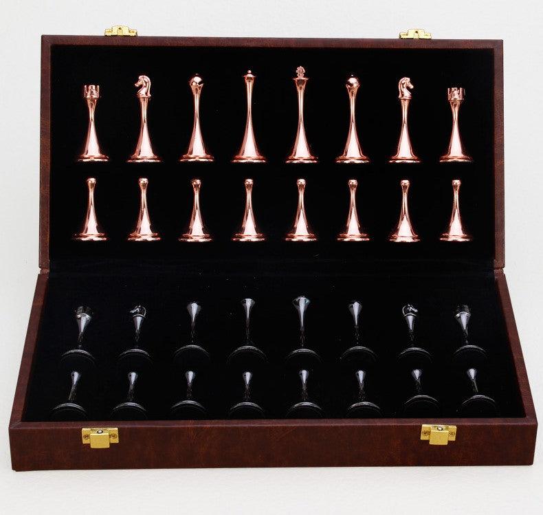 30*30*3.3cm Magnetic Metal Chess Set Folding Leather Board – auloves