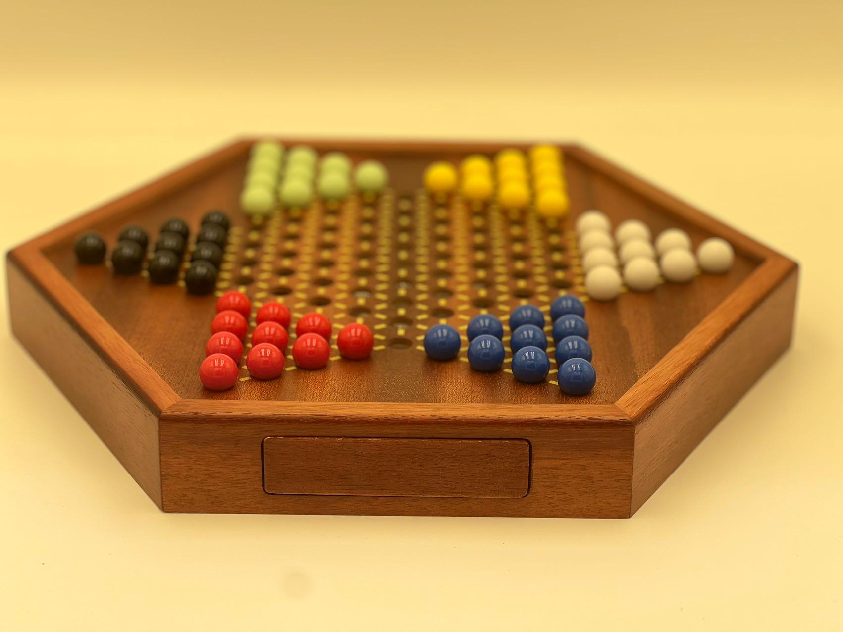 Classic Chinese Checkers Chess Set With Drawers Board Game – auloves