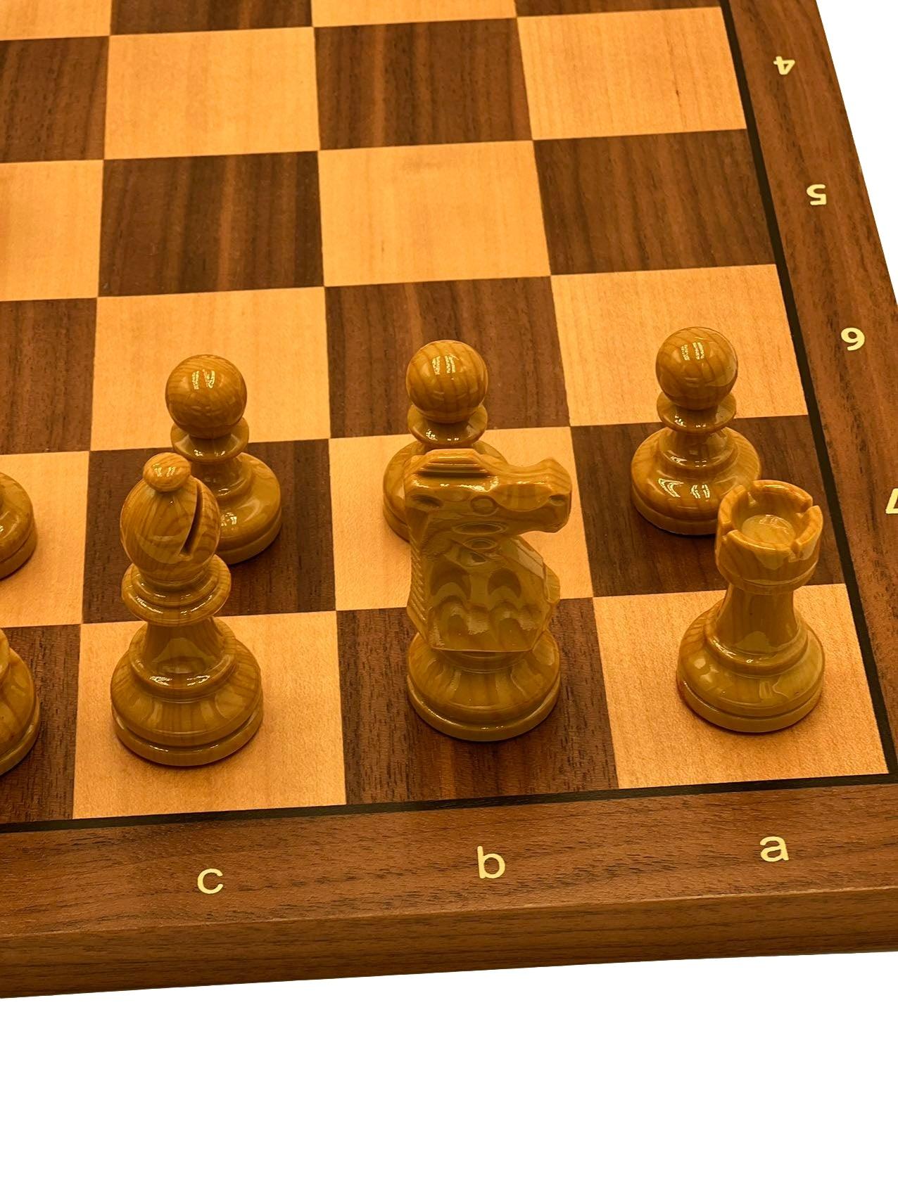 Deluxe 38*38*1.2cm Chess Set Walnut Wooden Timber Unfolding Board with ...
