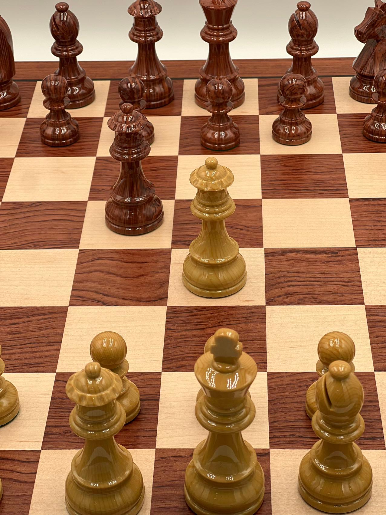 Deluxe 52*52cm Super Large Chess Set Rosewood Wooden Timber Oak Foldin ...