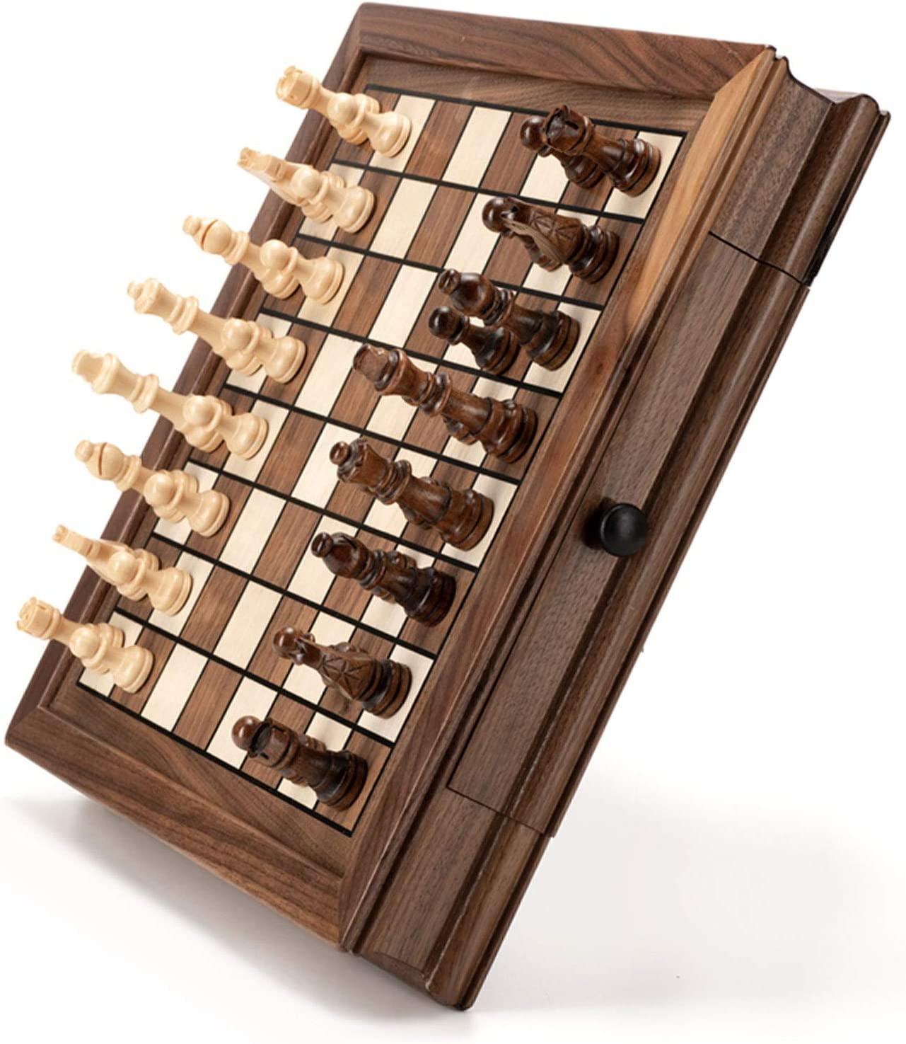 Deluxe Sapele 32*32cm Magnetic Chess Set Wooden Timber Drawer Design ...