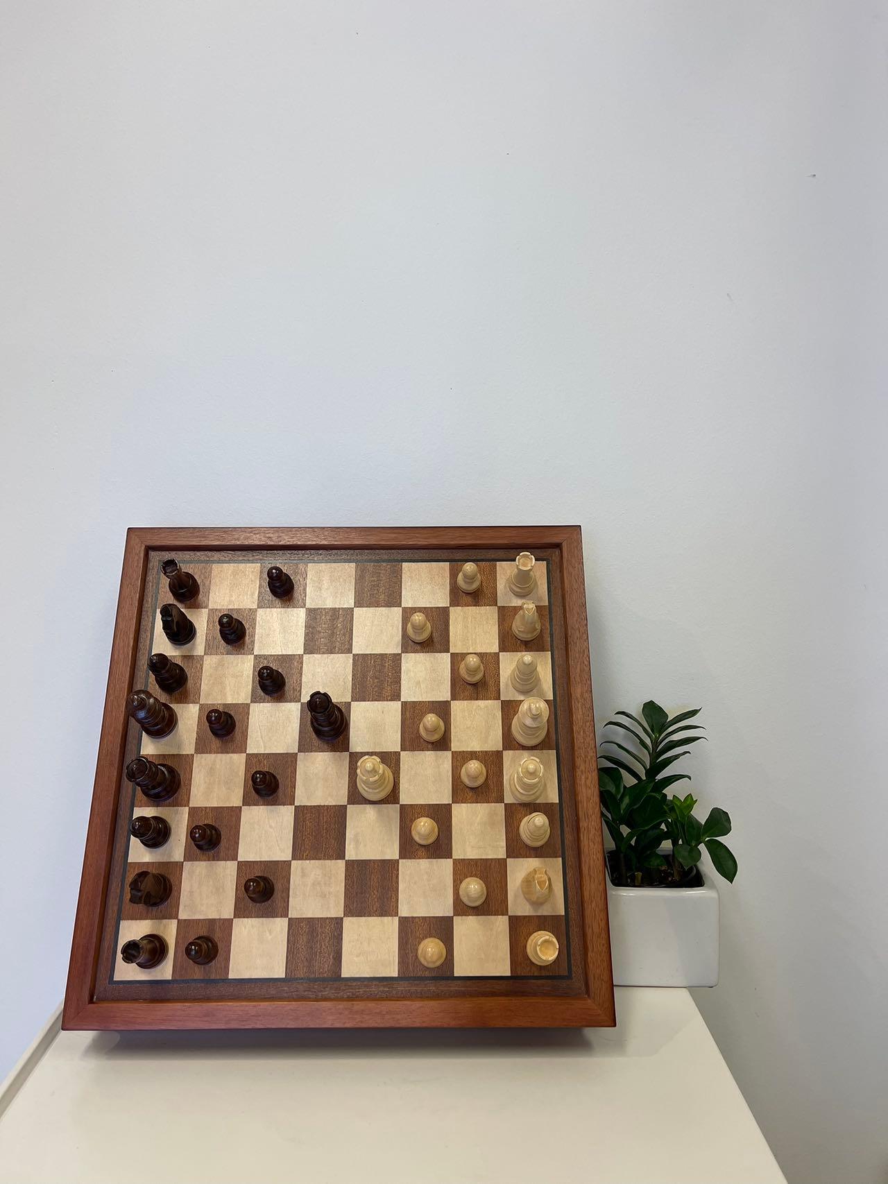 Deluxe Sapele 40*40cm Magnetic Chess Set Wooden Timber Drawer Design ...