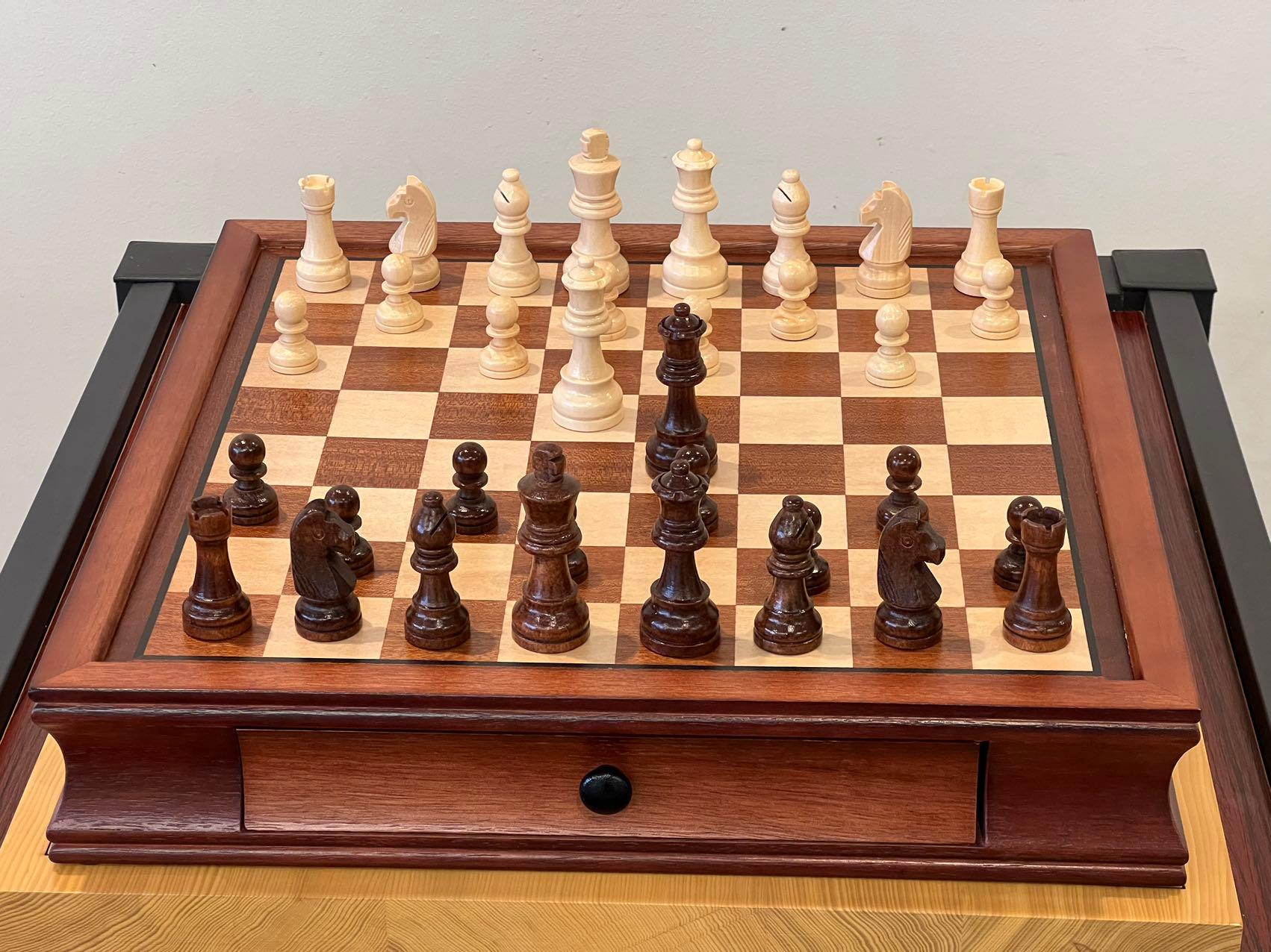 Deluxe Sapele 40*40cm Magnetic Chess Set Wooden Timber Drawer Design ...