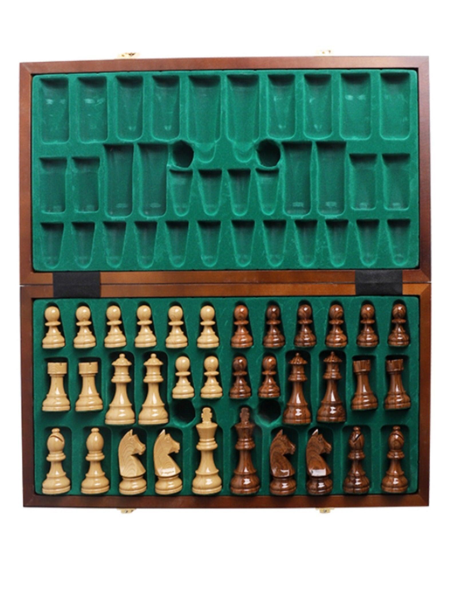 Deluxe 52*52cm Super Large Chess Set Rosewood Wooden Timber Oak Foldin ...