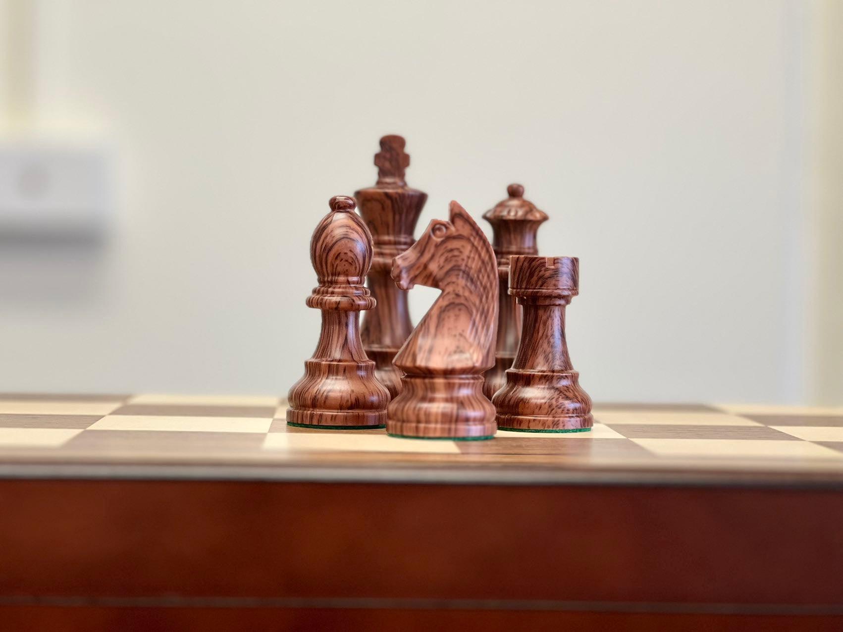 Deluxe 52*52cm Super Large Chess Set Walnut Wooden Timber Oak Folding ...