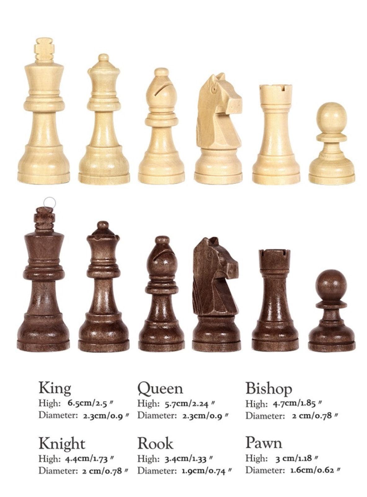 Thermoprint Lettering 43cm Large Beech Wooden Timber Oak Chess Set ...