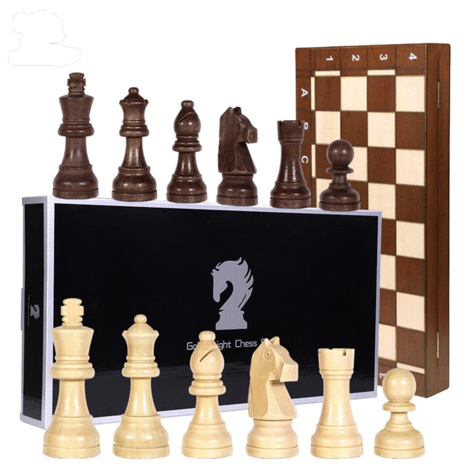 Thermoprint Lettering 43cm Large Beech Wooden Timber Oak Chess Set ...