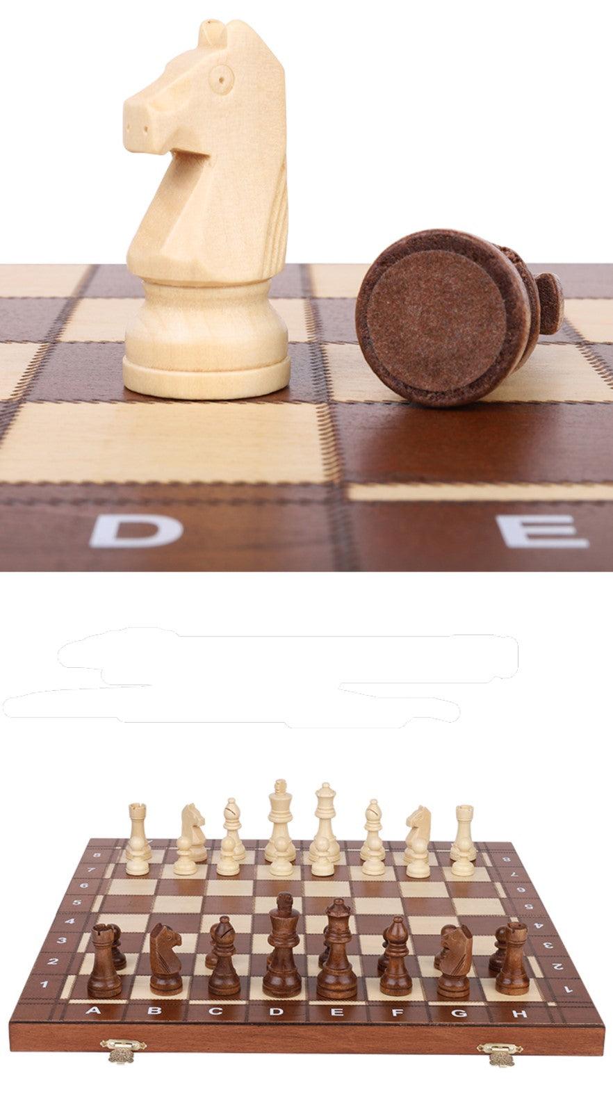 Thermoprint Lettering 43cm Large Beech Wooden Timber Oak Chess Set ...